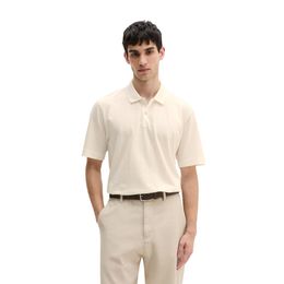 Marc O'Polo MARC O'POLO Herren Poloshirt "im strukturierten Karo-Jacquard"silky wei&szlig;, Gr. XXL, unifarben, Obermaterial: 100% Baumwolle, Shirts