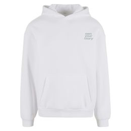 Kapuzenpullover "Upscale by Mister Tee Wild Stories Fluffy Hoody", Herren, Gr. L, wei&szlig;, 70% Baumwolle, 30% Polyester, UPSCALE BY MISTER TEE, mehrfarbig, loose fit, ohne Ausschnitt, Pullover Kapuzenpullover