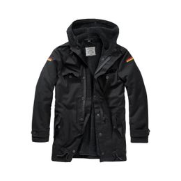 Brandit Herren Allwetterjacke "Brandit Herren BW Flag Parka", schwarz, Gr. 52, unifarben, 100% Baumwolle, Jacken