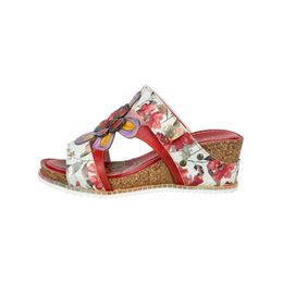 Laura Vita Damen Pantolette "Laura Vita Pantoletten Leder", Gr. 39, bunt, Leder, Schuhe