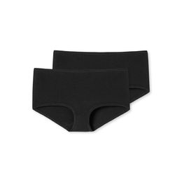 Schiesser Damen H&uuml;ftpanty "95/5", Gr. 40, schwarz, Single Jersey, Obermaterial: 95% Baumwolle, 5% Elasthan, unifarben, Unterhosen, mit flachen N&auml;hten