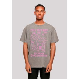 F4NT4STIC Herren T-Shirt "Fall Out Boy Pink Dog So Much Stardust", grau, Gr. M, Obermaterial: 100% Baumwolle, Shirts, Premium Qualit&auml;t