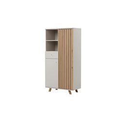 H&ouml;ffner Highboard Harmony &brvbar; creme &brvbar; Ma&szlig;e (cm): B: 80 H: 156 T: 40.0 &raquo; H&ouml;ffner