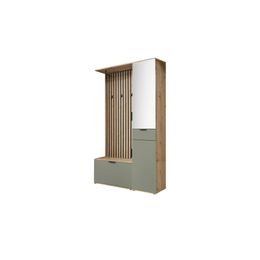 H&ouml;ffner Kompaktgarderobe Rovereto &brvbar; gr&uuml;n &brvbar; Ma&szlig;e (cm): B: 122 H: 195 T: 35.0 &raquo; H&ouml;ffner
