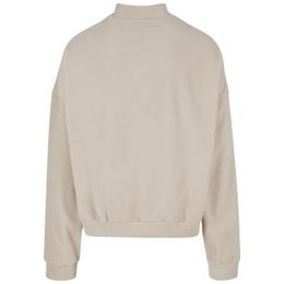 Urban Classics Herren Sweater "Urban Classics Herren Oversized Polar Fleece Crew", beige, Gr. S, unifarben, 100% Polyester, Sweatshirts