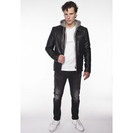 Mustang Herren Lederjacke "3102137", grau, Gr. XXXL, Obermaterial: 100% Lammleder. Innenfutter: 90% Baumwolle, 10% Viskose. F&uuml;llung: 100% Polyester.