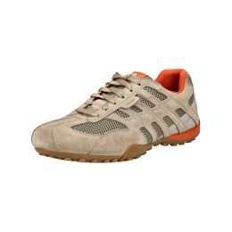 Geox Herren Sneaker "Geox Sneaker Leder/Textil", Gr. 41, beige, Leder, Textil, Schuhe