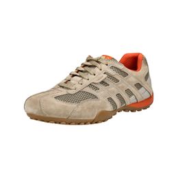 Geox Herren Sneaker "Geox Sneaker Leder/Textil", Gr. 43, beige, Leder, Textil, Schuhe