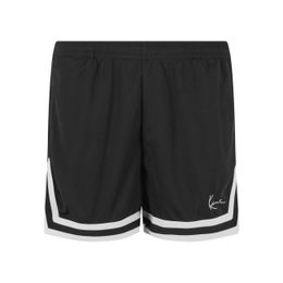 Karl Kani Herren Shorts "Karl Kani Signature Mesh Shorts", schwarz-wei&szlig;, Gr. S, 100% Polyester, Hosen
