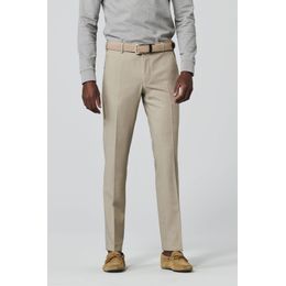MEYER Herren Chinos "Roma", beige, Gr. 46, unifarben, 53% Polyester, 44% Wolle, 3% Elasthan, Hosen, mit Stretch-Dehnbund