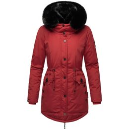 Navahoo Damen Wintermantel "Sweety Deluxe", rot, Gr. S, Obermaterial: 60% Baumwolle, 40% Nylon. Futter: 100% Polyester. Wattierung: 100% Polyester.