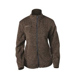 DEPROC Active Damen Strickfleecejacke "ELKFORD WOMEN", braun, Gr. 38, Fleece, 100% Polyester, Jacken, auch in Gro&szlig;en Gr&ouml;&szlig;en erh&auml;ltlich