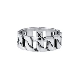 Kuzzoi Herren Silberring "Herren Chunky Chain Look Panzerglieder 925 Silber", 60mm, ohne Stein, Silber 925 (Sterlingsilber), 8mm, silber, Silber 925