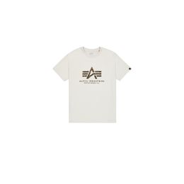Herren T-Shirt "Basic T-Shirt BL Effect Print"stone, Gr. XXL, Alpha Industries, Obermaterial: 100% Baumwolle, Shirts