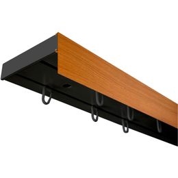 Gardinenschiene SN DECO GROUP, L:580cm T:7,7cm, schwarz, Kunststoff, Gardinenstangen, "Vorhangschiene SH mit Blende"