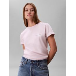 Damen T-Shirt "MONOLOGO CN 2 PACK TEE", rosa, Gr. XXL, Calvin Klein Jeans, Single Jersey, Obermaterial: 100% Baumwolle, Shirts, Logoschriftzug