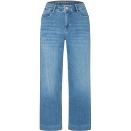MAC Damen Weite Jeans "DREAM culotte"commercial summer blau, Gr. 38, unifarben, Denim/Jeans, Obermaterial: 75% Baumwolle, 12% Modal, 9% Polyester, 4%
