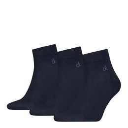 Calvin Klein Herren Kurzsocken "CK MEN QUARTER", Gr. 43navy, Baumwollmischung, Socken, Rippenb&uuml;ndchen, Cotton-Mix, elastisch