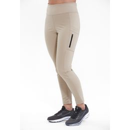 Endurance Damen Stoffhose "Janney", beige, Gr. 46, unifarben, 100% Nylon, Hosen, mit winddichter Funktion