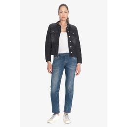 Damen Bequeme Jeans "Sea 200/43 boyfit", blau, Gr. 32, Le Temps Des Cerises, unifarben, 89% Baumwolle, 11% Elasthan, Jeans, im Boyfriend-Schnitt