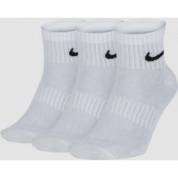 Nike Damen Funktionssocken "U NK ED LTWT ANKLE 3P 132", Gr. S, wei&szlig;, Obermaterial: 63% Baumwolle, 34% Polyester, 2% sonstige Fasern, 1% Nylon,