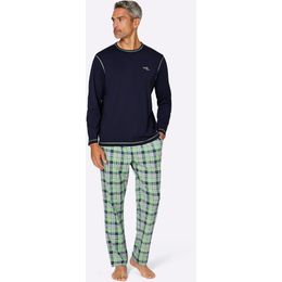 w&auml;schepur W&Auml;SCHEPUR Herren Schlafanzug, Gr. 44marine, apfel, bedruckt, marine, kirsche, bedruckt, 100% Baumwolle, Homewear-Sets