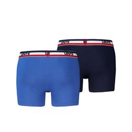 Levi's Boxershorts LEVI'S "LEVIS MEN REPEAT SPW LOGO BOXER BRIEF", Herren, Gr. XL, blau, navy, Obermaterial: 95% Baumwolle, 5% Elasthan, k&ouml;rpernah, Unterhosen, ohne Eingriff, elastischer Logobund, Baumwoll-Mix