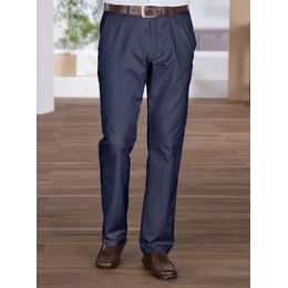 CLASSIC Herren Dehnbund-Hose, blau, Gr. 48, unifarben, 100% Baumwolle, Hosen