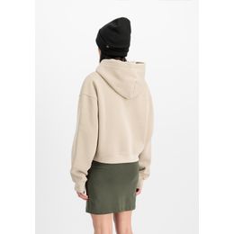 Damen Hoodie "Basic Hoodie SL W", beige, Gr. XS, Alpha Industries, Obermaterial: 80% Baumwolle, 20% Polyester, Sweatshirts
