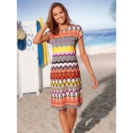 feel good Damen Sommerkleid "Sommerkleid", bunt, Gr. 36, bedruckt, gemustert, mehrfarbig, 50% Baumwolle, 50% Modal, Kleider