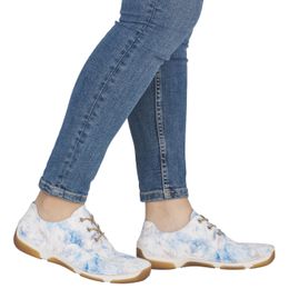 Rieker Damen Sneaker, Gr. 39, bunt, Lederimitat, Schuhe, Schn&uuml;rschuh, Halbschuh, Casual-Schn&uuml;rer mit softer Innensohle