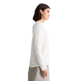 Marc O'Polo Damen Langarmshirt "mit Raglan-&Auml;rmeln", wei&szlig;, Gr. S, MARC O'POLO DENIM, unifarben, Obermaterial: 100% Baumwolle, Shirts