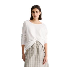 Marc O'Polo Damen Langarmshirt "mit Raglan-&Auml;rmeln", wei&szlig;, Gr. XS, MARC O'POLO DENIM, unifarben, Obermaterial: 100% Baumwolle, Shirts