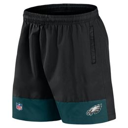 Fanatics M&auml;dchen Sporthose "Fanatics Short Philadelphia Eagles Woven Short", schwarz, Gr. S, 100% Polyester, Hosen