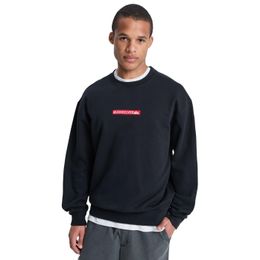 Quiksilver Herren Sweatshirt "Dna"schwarz, Gr. XS, Obermaterial: 45% Walkfrottier, 40% Walkfrottier, 15% Microfaser;, Sweatshirts