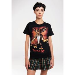 logoshirt Damen T-Shirt "Gremlins", schwarz, Gr. S, bedruckt, 100% Baumwolle, Shirts, mit lizensiertem Print