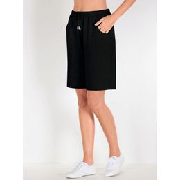 Damen Bermudas, blau, Gr. 44, unifarben, 95% Baumwolle, 5% Elasthan, Hosen