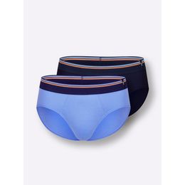 w&auml;schepur W&Auml;SCHEPUR Herren Slip, Gr. 5marine, himmelblau, 95% Baumwolle, 5% Elasthan, Unterhosen
