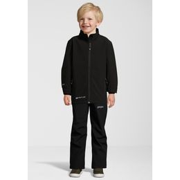 WHISTLER Kinder Softshelljacke "Covina junior", schwarz, Gr. 140, unifarben, 94% Polyester, 6% Elasthan, Jacken, mit 8.000 mm Wassers&auml;ule