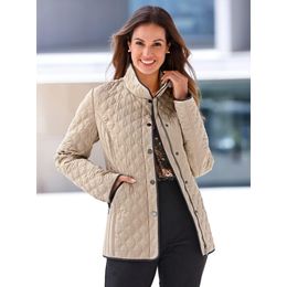 Inspirationen Damen Steppjacke, beige, Gr. 38, unifarben, 100% Polyester, Wattierung:100% Polyester, Jacken