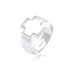 Kuzzoi Herren Silberring "Herren Siegelring Bandring Kreuz 925 Silber", 62mm, ohne Stein, Silber 925 (Sterlingsilber), silber, Silber 925