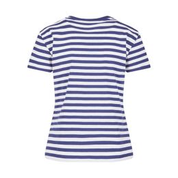 Urban Classics Damen T-Shirt "Urban Classics Damen Ladies Regular Striped Tee"wei&szlig;, city rot, Gr. L, gestreift, 100% Baumwolle, Shirts