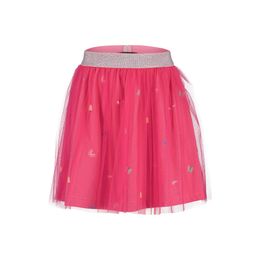 Blue Seven M&auml;dchen T&uuml;llrock, pink, Gr. 134, bedruckt, Jersey, Obermaterial: 100% Baumwolle, R&ouml;cke, in Midi-L&auml;nge