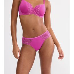 Hipster Triumph "Palina Waves of Glow", Damen, Gr. 40, plum fusion, Spitze, Obermaterial: 77% Polyamid, 23% Elasthan, k&ouml;rpernah, Unterhosen, Triumph x Palina Rojinski, elastisch, Spitzendetails