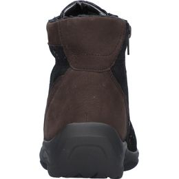 Waldl&auml;ufer WALDL&Auml;UFER Damen Winterboots "HESNA", Gr. 6,5dunkelbraun, Nappaleder, Nubukleder, Reptilienpr&auml;gung, Schuhe, Winterstiefelette, Schn&uuml;rboots mit