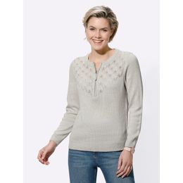 Classic Basics Damen Strickpullover "Pullover", grau, Gr. 36, meliert, 100% Polyacryl, Pullover