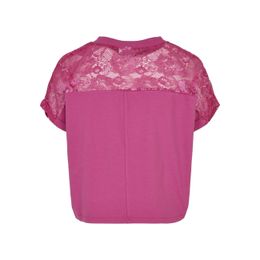 Urban Classics Damen Kurzarmshirt "Urban Classics Damen Ladies Short Oversized Lace Tee"brightviolet, Gr. 4XL, unifarben, 95% Baumwolle, 5% Elasthan,