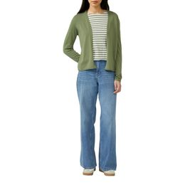s.Oliver Damen Cardigan, gr&uuml;n, Gr. 34, unifarben, Feinstrick, Obermaterial: 50% Baumwolle, 50% Viskose, Strickjacken, ohne Verschluss und mit