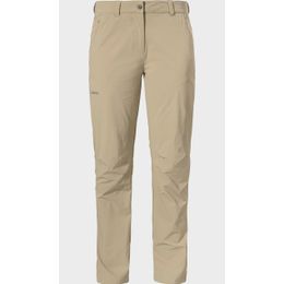 Sch&ouml;ffel SCH&Ouml;FFEL Damen Outdoorhose "Pants Engadin1", beige, Gr. 44, Oberstoff: 89% Nylon, 11% Elasthan, Hosen