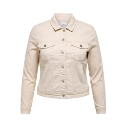 Only CARMAKOMA Damen Jeansjacke "CARWESPA COLOUR DENIM JACKET DNM", beige, Gr. 54, unifarben, Denim/Jeans, Obermaterial: 79% Baumwolle, 20%